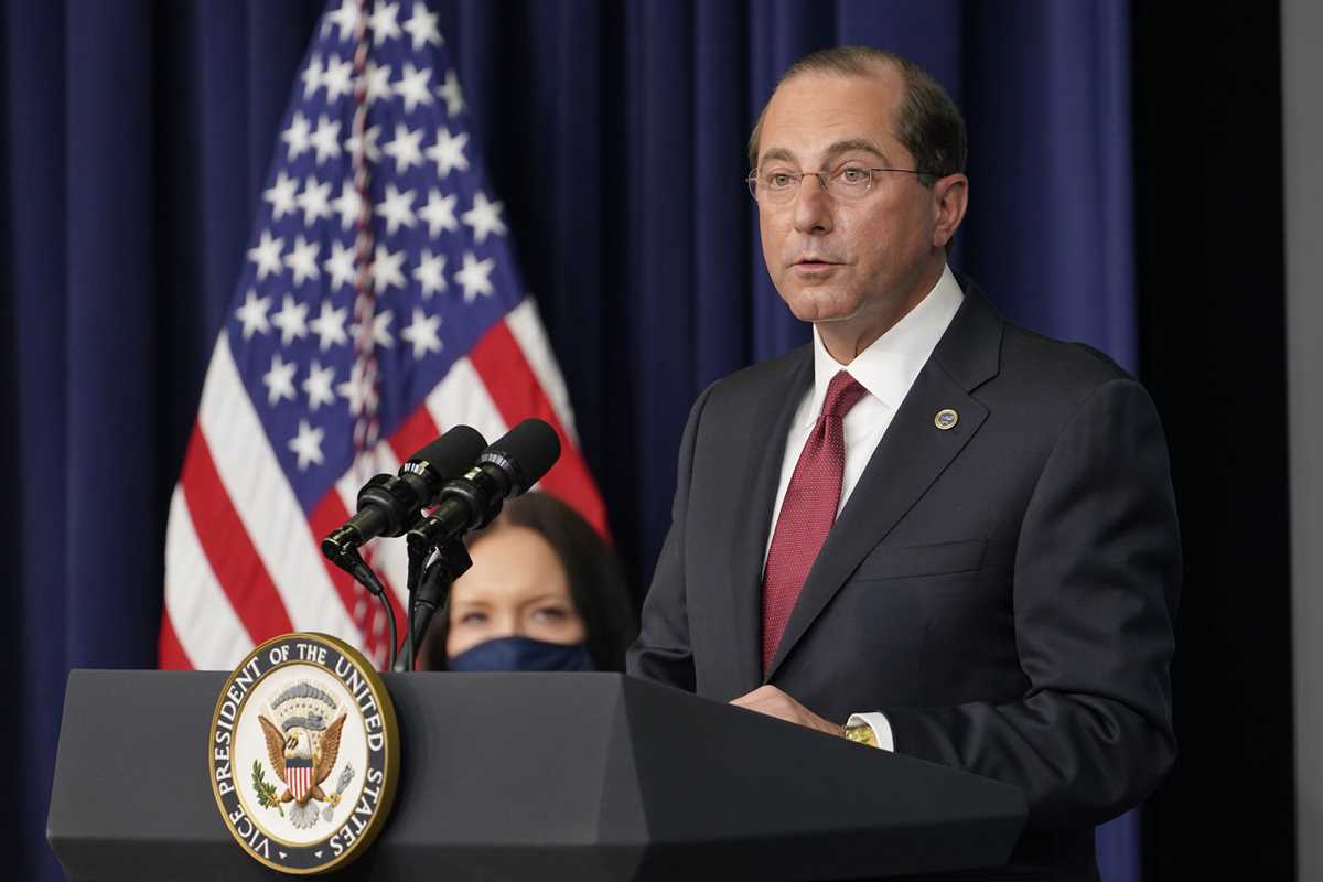 The Latest: HHS Alex Azar tests negative for COVID-19